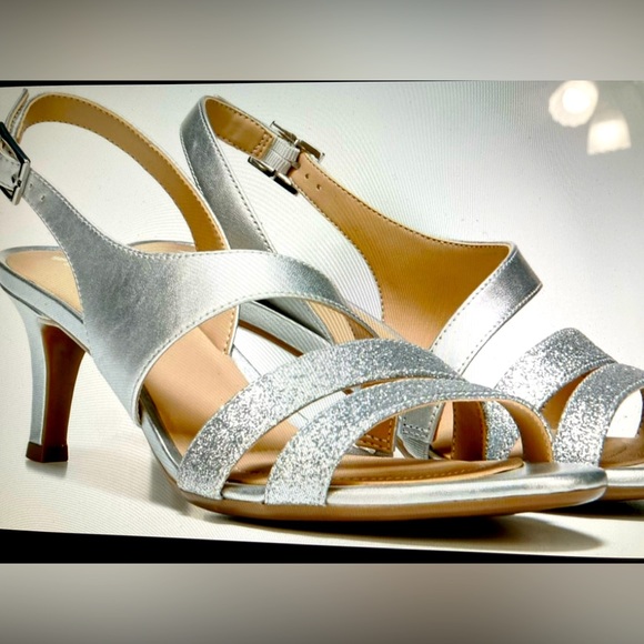 Naturalizer | Shoes | Naturalizer New Womens Silver Metallic Glitter ...